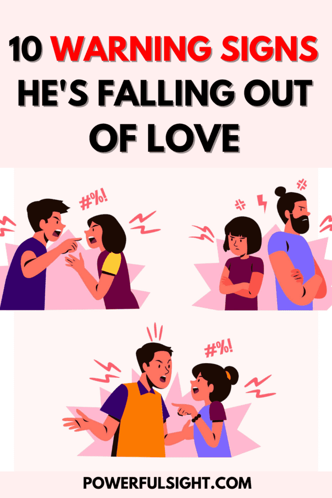 10 Warning Signs He's Falling Out Of Love - Powerful Sight