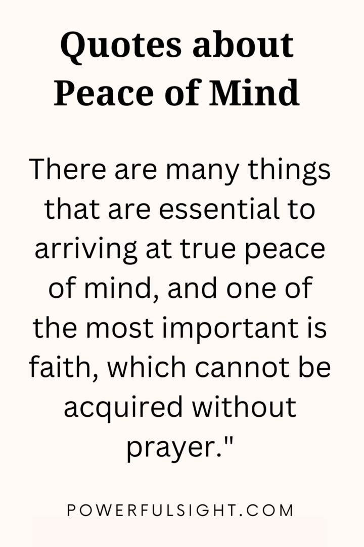 Inspirational Quotes to Achieve Peace of Mind - Powerful Sight