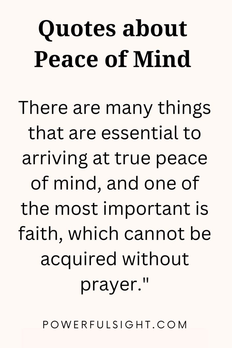 Inspirational Quotes to Achieve Peace of Mind - Powerful Sight