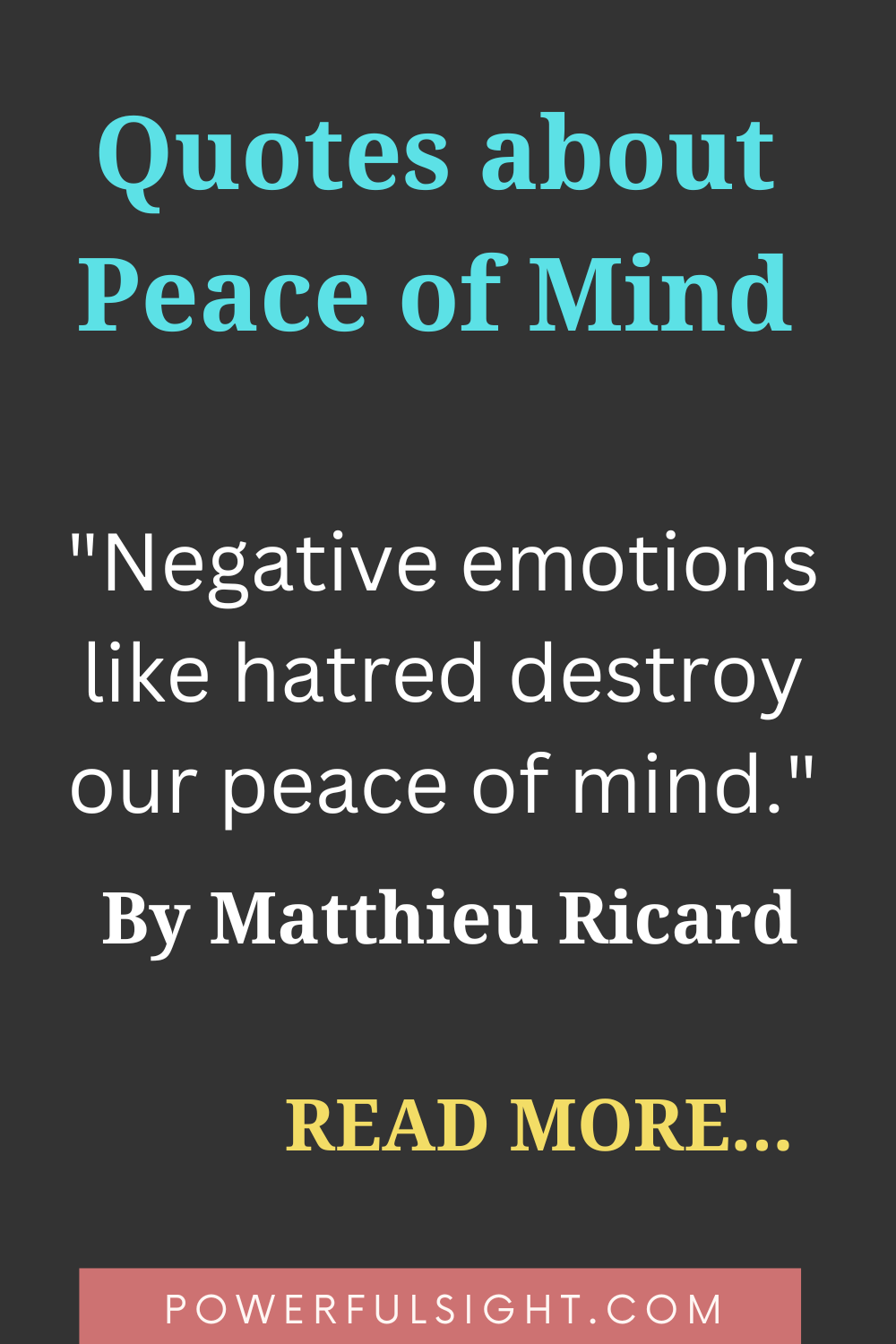 Inspirational Quotes to Achieve Peace of Mind - Powerful Sight