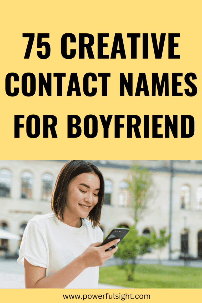 75 Creative Contact Names for Your Boyfriend - Powerful Sight