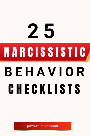 25 Narcissistic Behavior Checklist