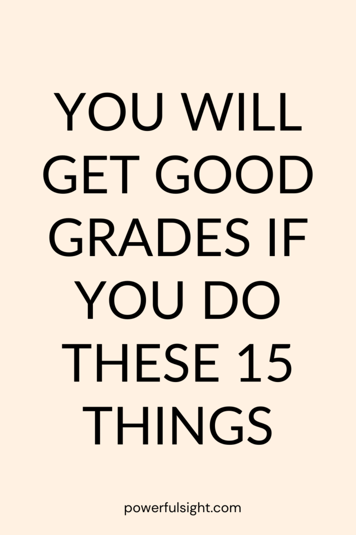 How To Make Good Grades In Middle School - Powerful Sight