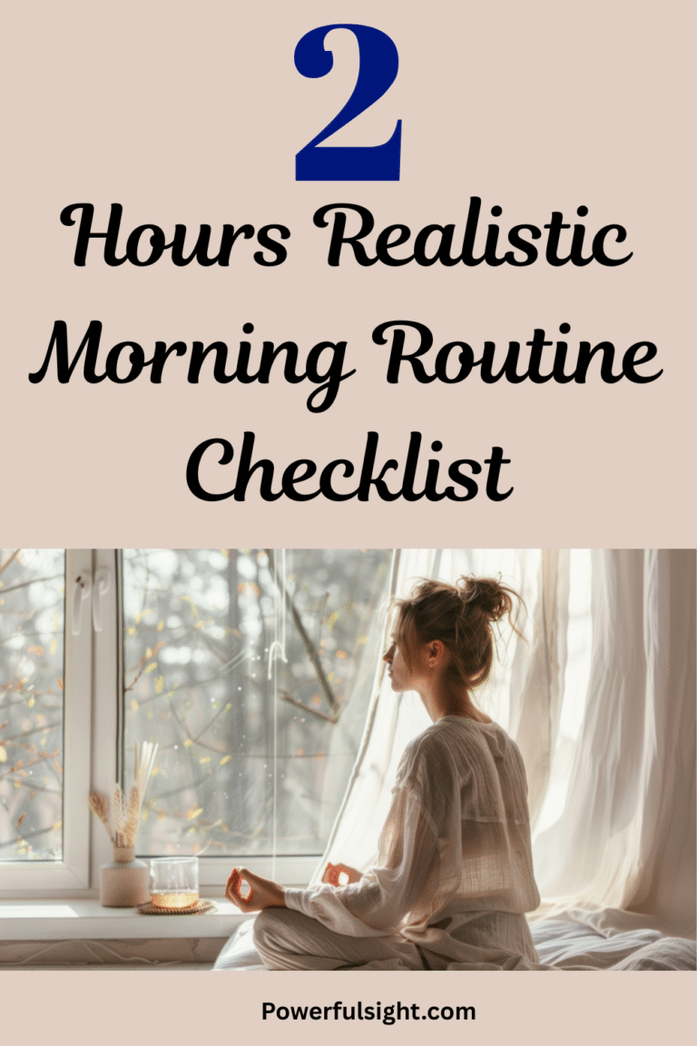 2 Hours Realistic Morning Routine Checklist - Powerful Sight