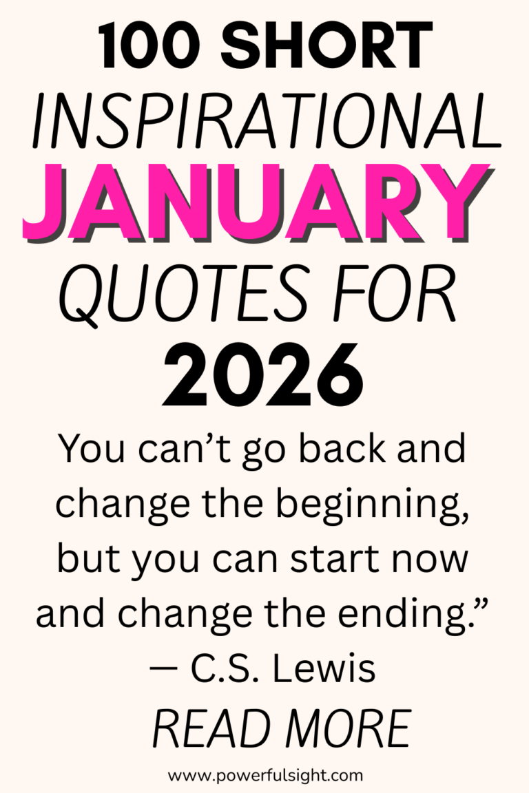100 Short Inspirational Quotes for January - Powerful Sight