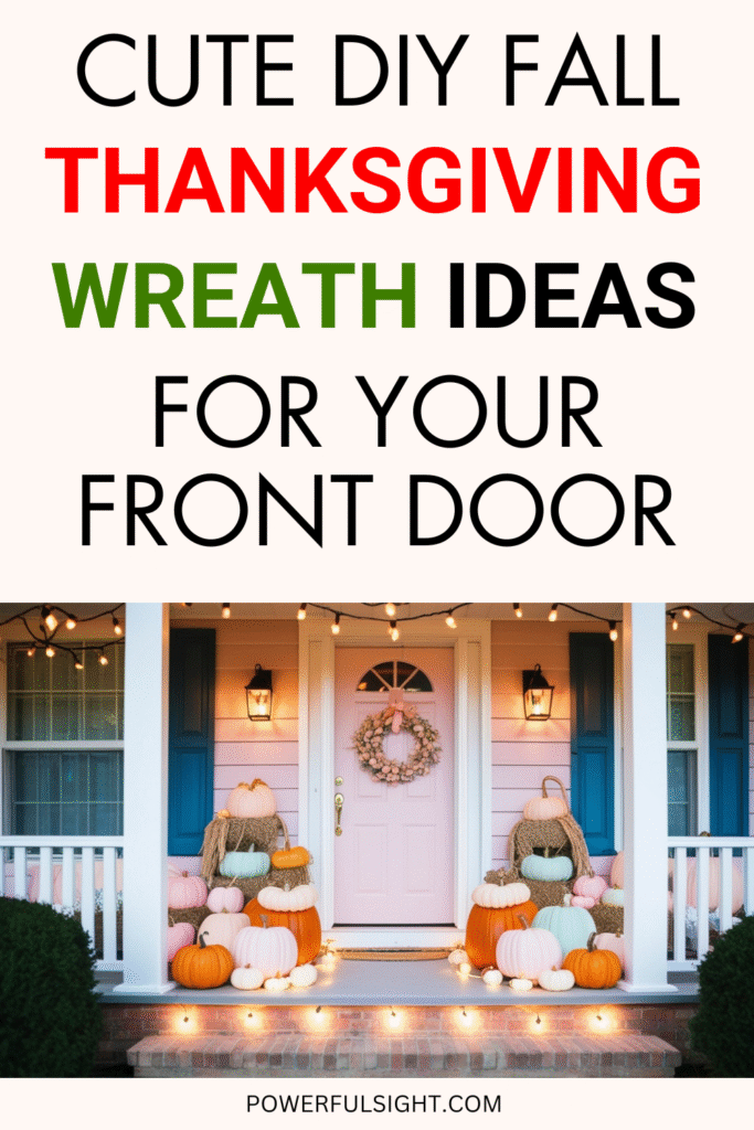 DIY Fall Thanksgiving Wreath Ideas for Front Door - Powerful Sight